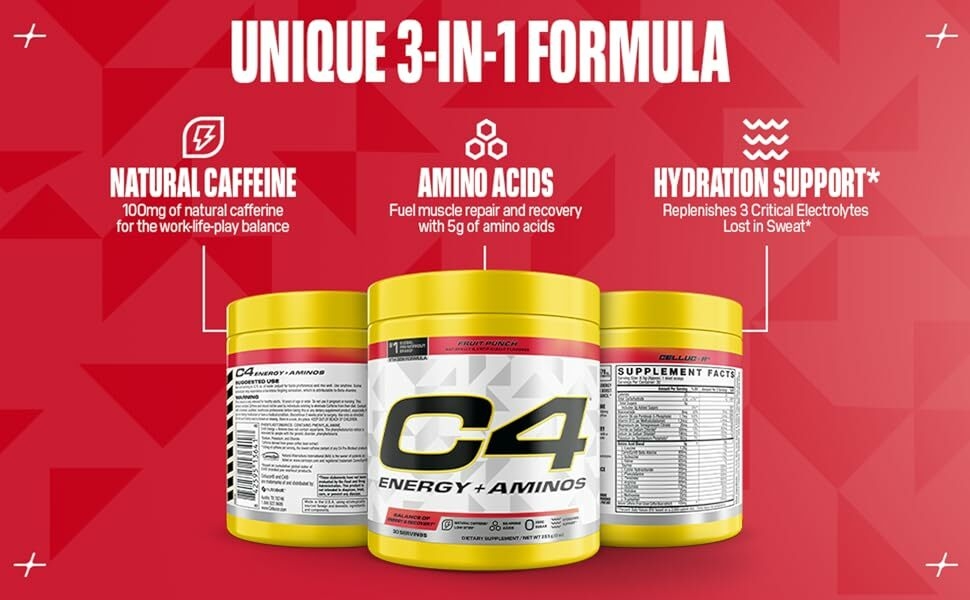 Cellucor C4 Sport Ripped, C4® Energy + Acides aminés, Raisin ...
