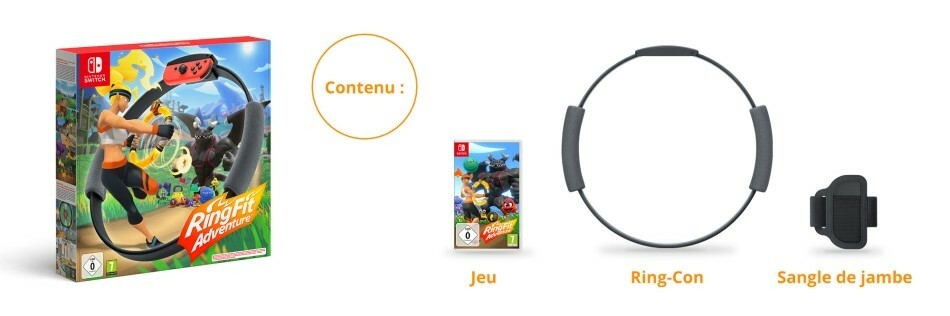 Nintendo Pack Famille Console Nintendo Switch OLED Bleu /Rouge + Ring ...