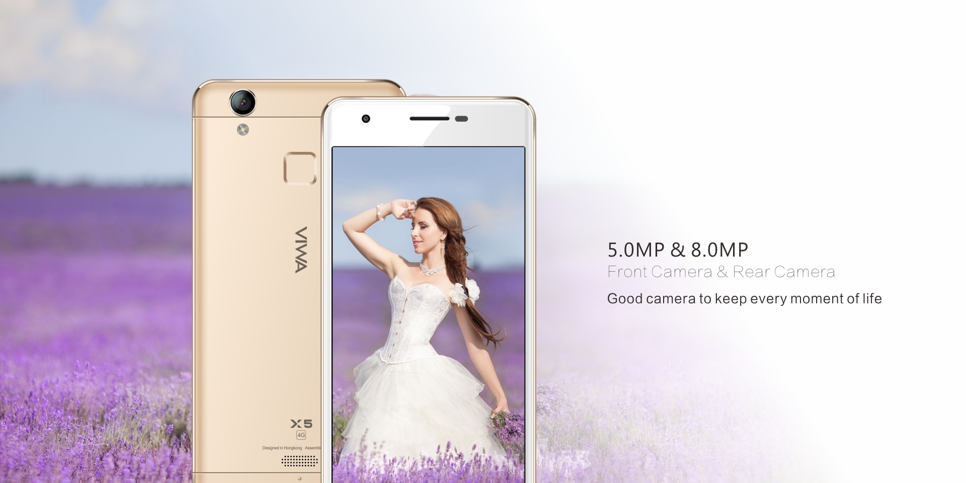 viwa X5 - 5" - 4G - 8Go - 1Go - Android - Empreinte digitale - Rose ...