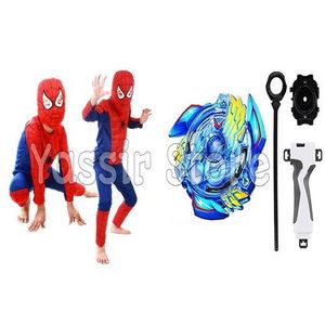 Generic PACK : Déguisement Spiderman bonne qualité + Toupie