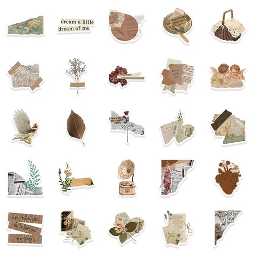 Generic 25 K06 Art Vsco Graffiti Retro Stickers Vintage Aesthetic ...