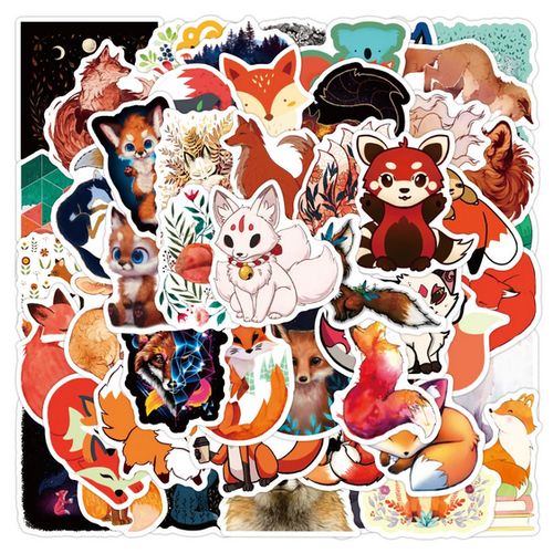 Generic 25 L03 Cute Fox Vulpes Graffiti Stickers Little Fox Sticker DIY ...
