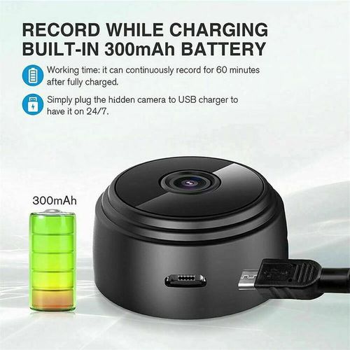 Generic Mini caméra de sécurité IP sans fil, vision nocturne, caméra Wi ...