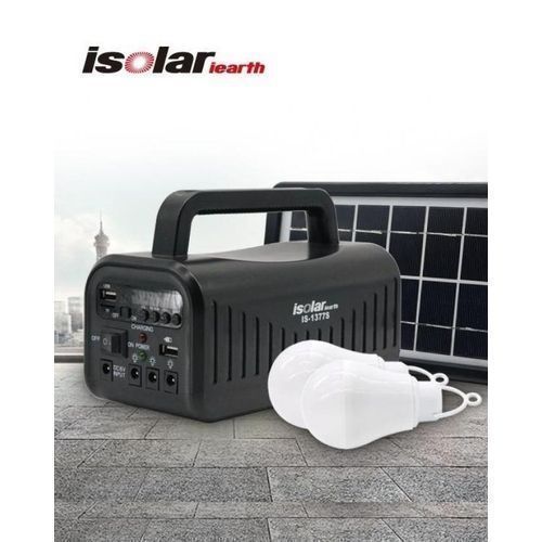 Isolar Mini Kit Solaire Avec 2 Lampes Led Radio MP3 Panneau Solaire ...