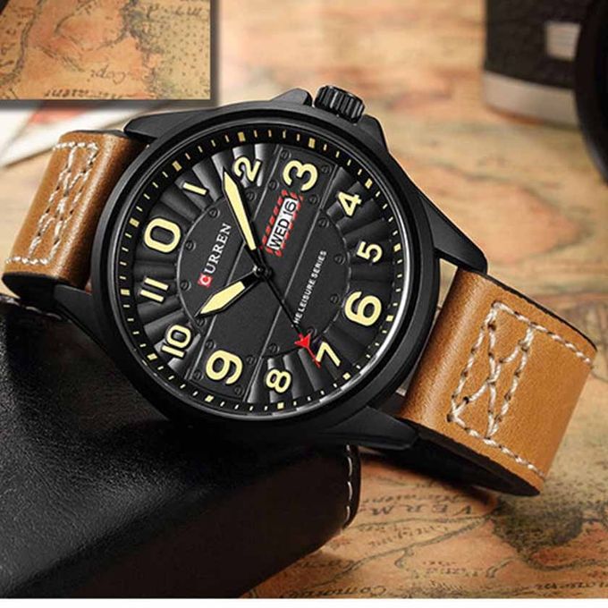 Curren 8269 Montre à Quartz avec Affichage de Date Jour et Bracelet en ...