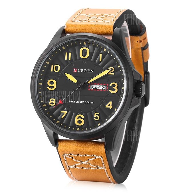 Curren 8269 Montre à Quartz avec Affichage de Date Jour et Bracelet en ...