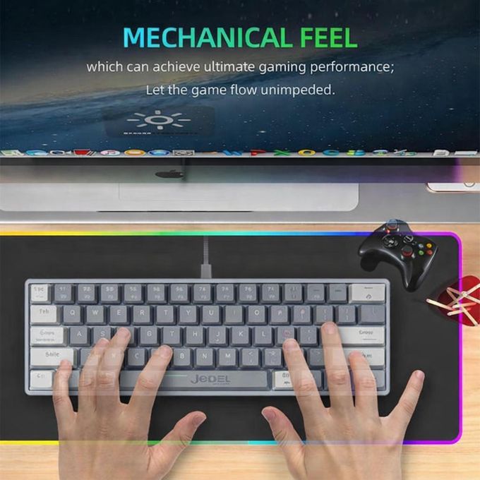 Jedel Mini clavier mécanique pro rétroéclairage LED RGB