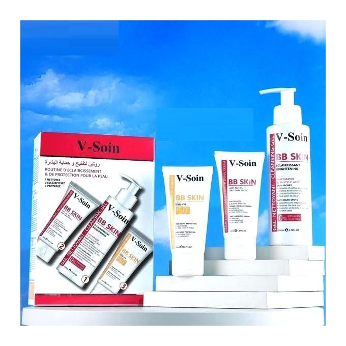 V-Soin Le coffret de soins de la peau BB SKIN - Gel nettoyant + Crème ...