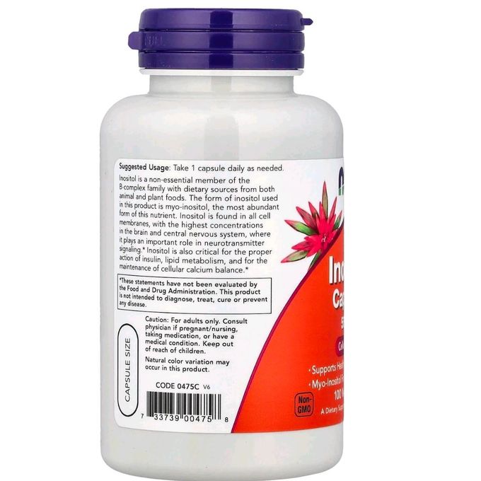 Now Inositol 500mg 100 capsules à prix pas cher
