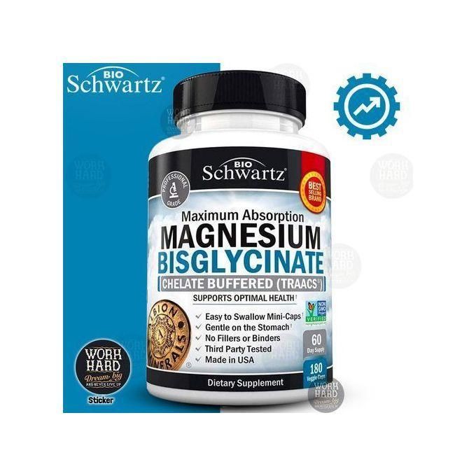 Schwartz Magnesium Bisglycinate à absorption maximale, TRAACS 180 à ...
