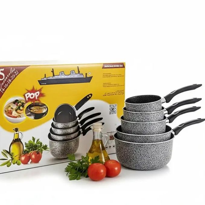 Generic Batterie de Cuisine Granite Premium 5 Pièces