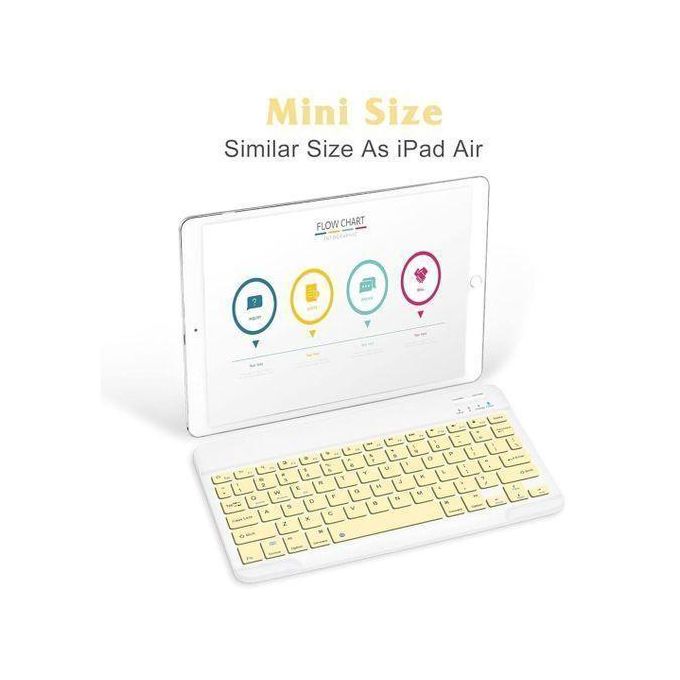 Generic Clavier Mini clavier et souris sans fil Bluetooth rechargeable ...