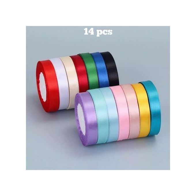 Generic 14 pcs Rouleau de rubans en Satin 15mm, pour