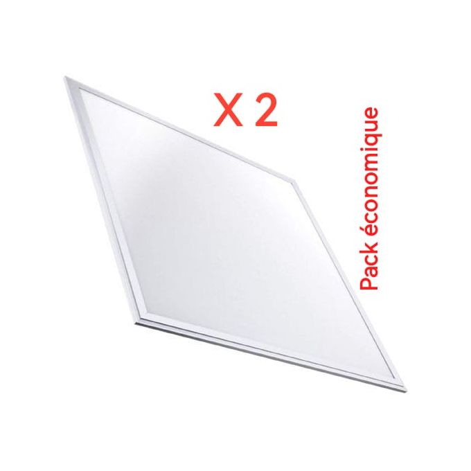 Generic Panel encastré LED 80 W carré 60x60cm (pack de 2) plafond ...