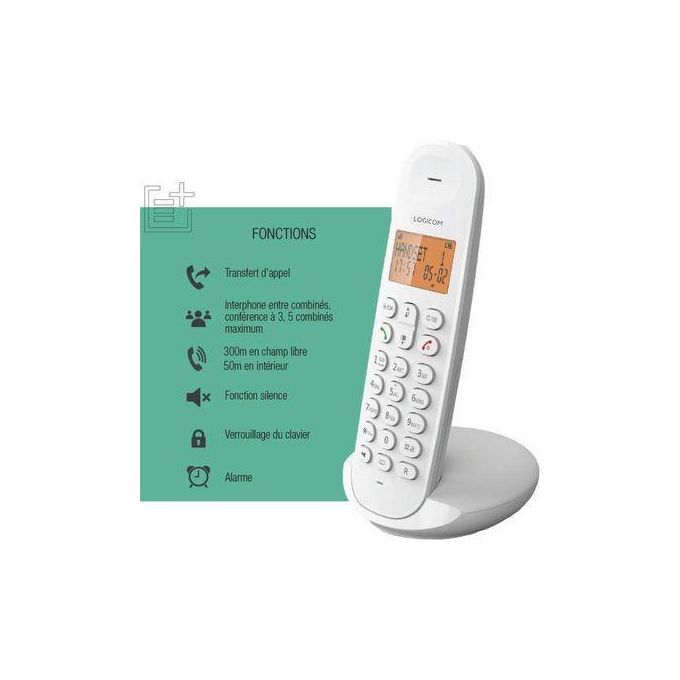 Logicom Téléphone fixe sans fil + carte Sim à prix pas cher | Jumia Maroc