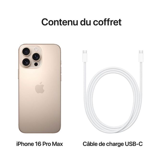 Apple iPhone 16 Pro Max 512 Go Desert Titanium eSIM Neuf