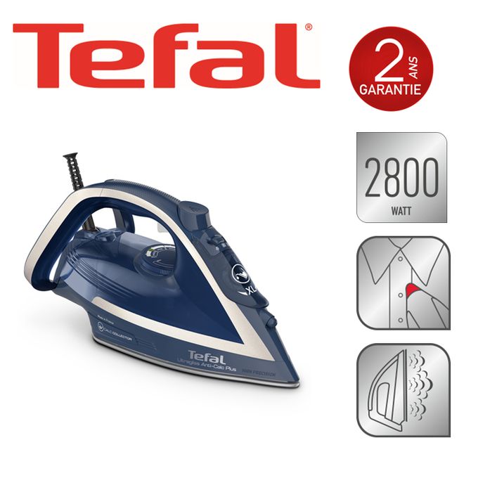 Tefal Fer à vapeur ultragliss anti-calc plus fv6830e0 2800w
