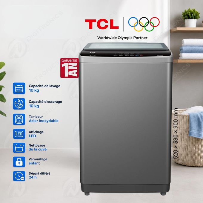 TCL Machine à laver Top Load 10kg Série F7 avec Logique