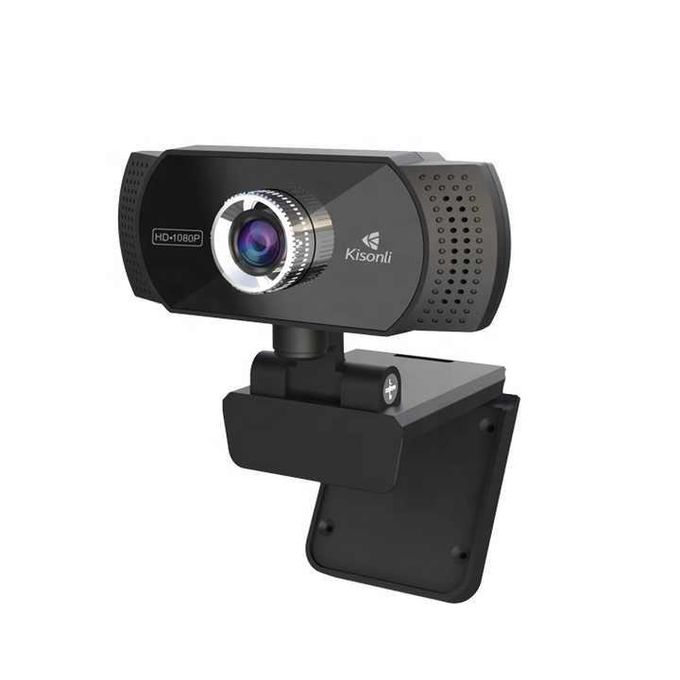 Kisonli Webcam USB avec résolution de 1080p - Haute Qualité