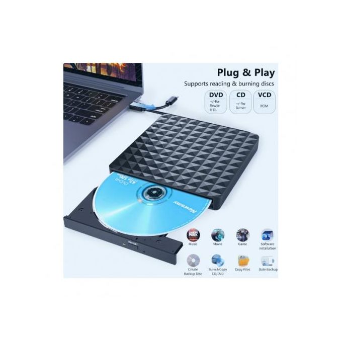 Generic Lecteur et Graveur DVD - CD externe Dvd CD Usb 3.0 Ultra Slim ...