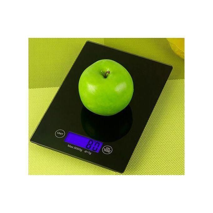 Lamacom Balance de cuisine numérique en verre Max 5Kg, Pèse Aliments ...