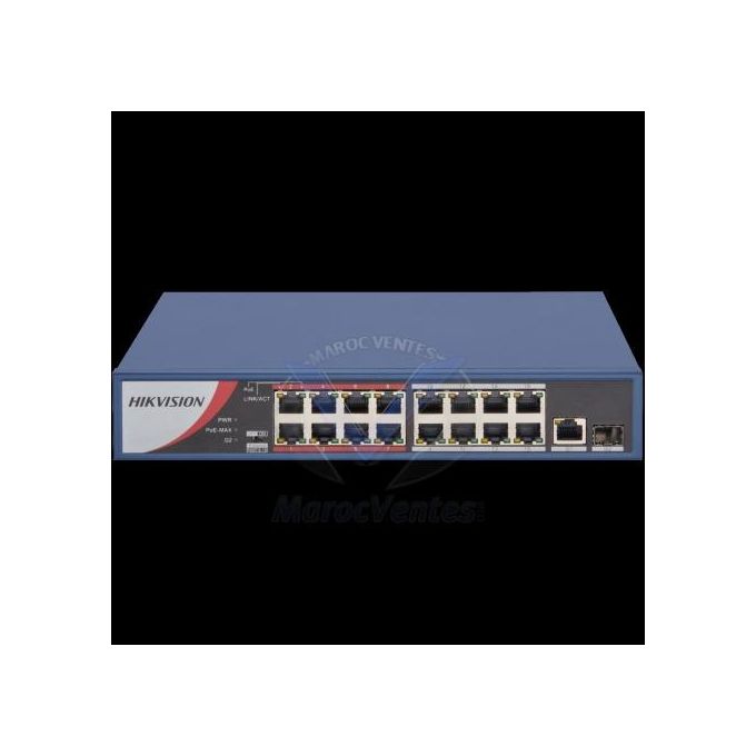 Hikvision Switch 16 Ports 10/100 POE 1 Port RJ45 Gigabit et 1 Port ...