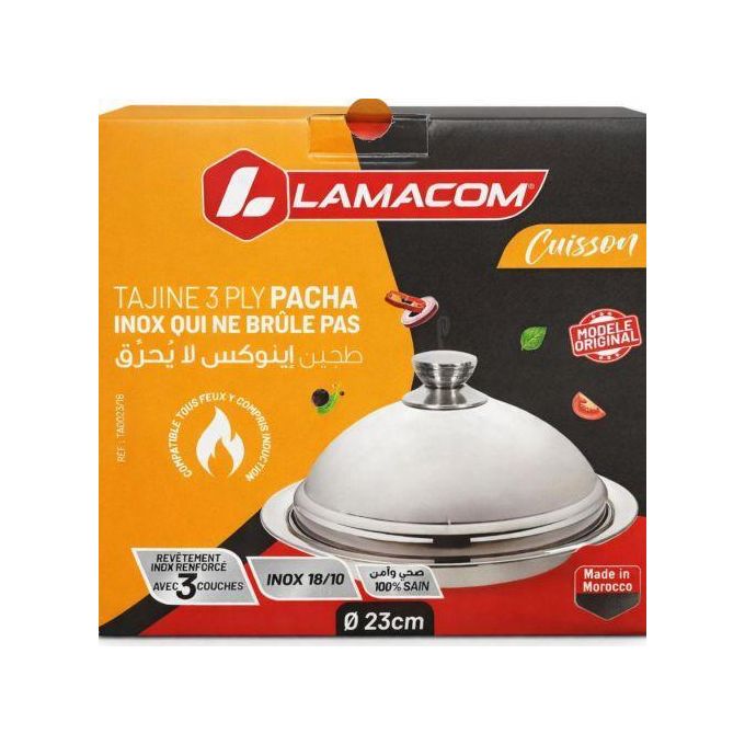Generic Tajine Inox 3 Ply Pacha Ø 23 cm Inox 18/10