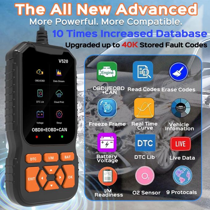 Generic Diagnostic de Scanner de voiture OBD2,lecteur de Code de défaut ...