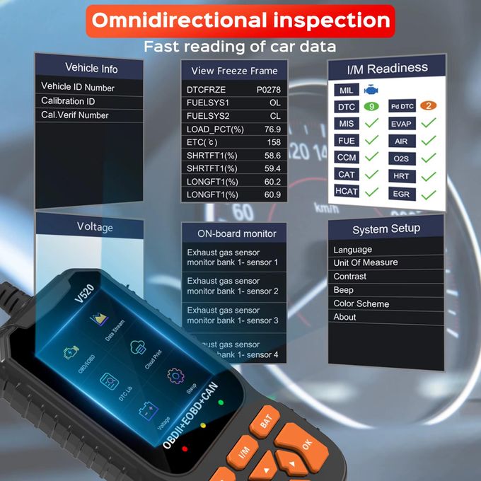Generic Diagnostic de Scanner de voiture OBD2,lecteur de Code de défaut ...