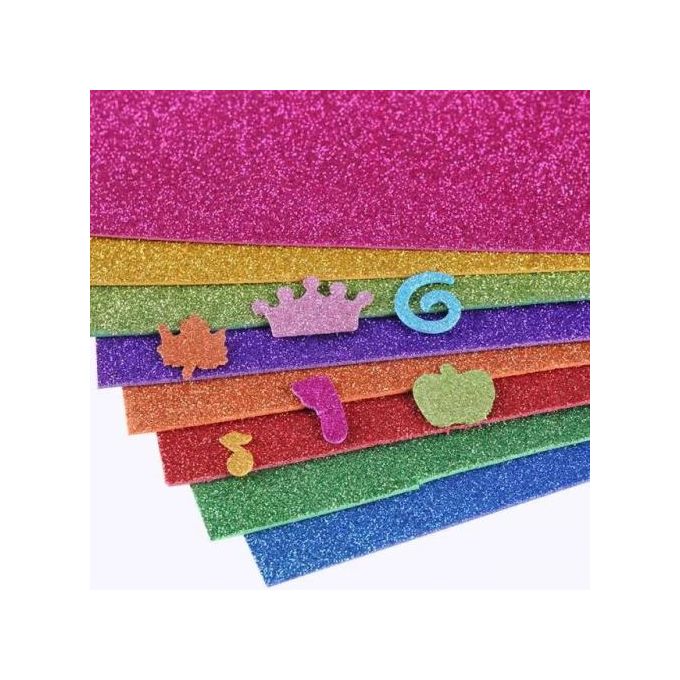 Generic 10 Feuilles Format A4 de Papier Mousse Brillants Paillettes à ...