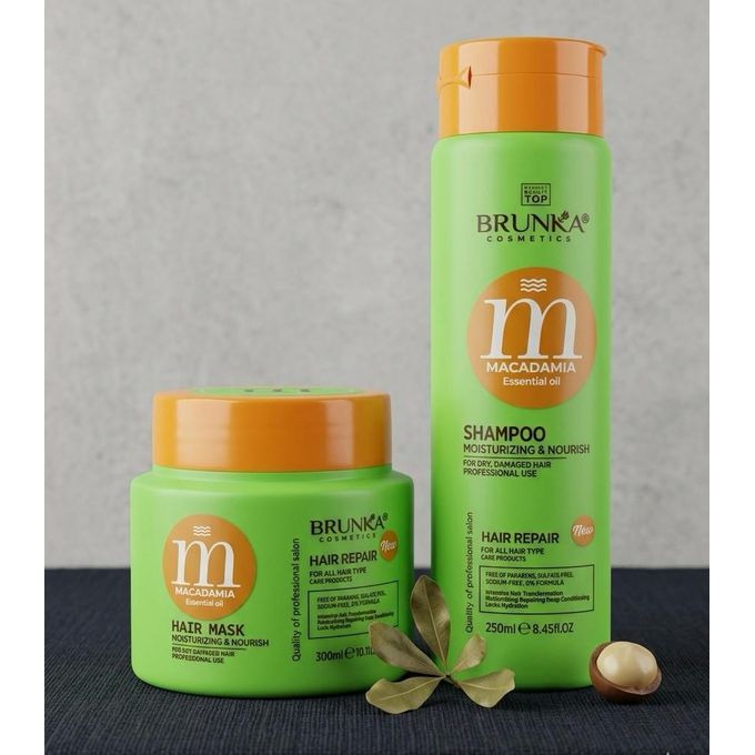 Brunka Macadamia shampoing 250 ml & masck 300 ml à prix