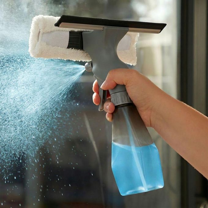 Generic Raclette de Vitres 3 en 1 avec Spray Intégré