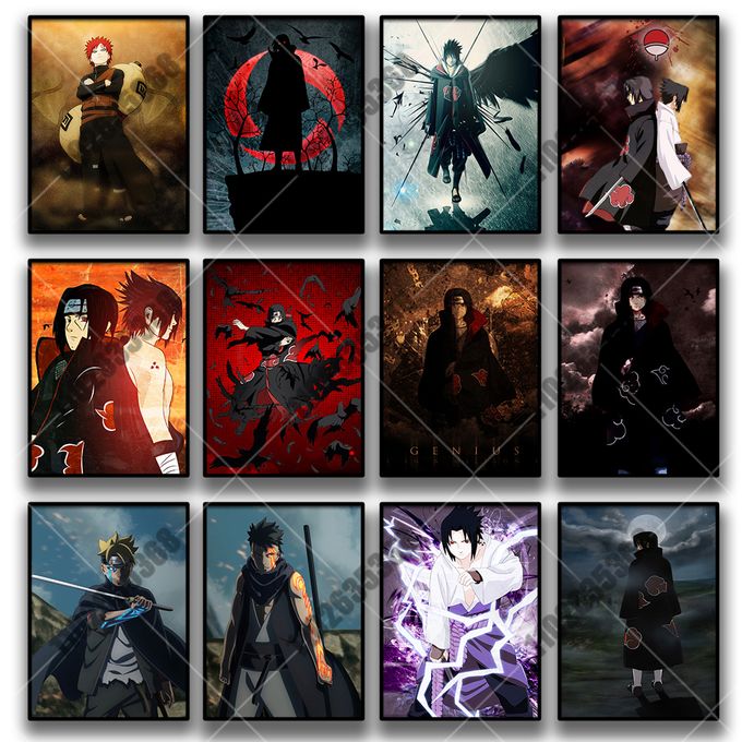 Generic 12 posters A5 Peripheral Anime Naruto Posters Kakashi Sasuke ...