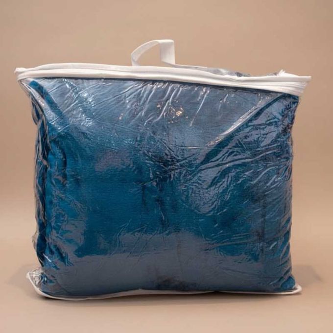 VELOURIA Couverture Bleu Océan 220 × 240 cm à prix pas cher
