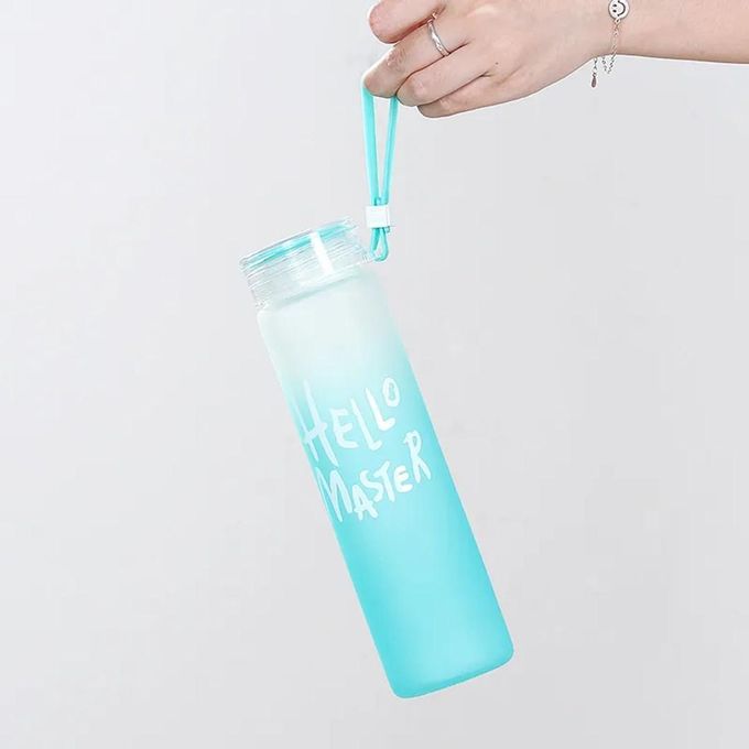 Generic Bouteille d’eau bleu en verre design Hello Master