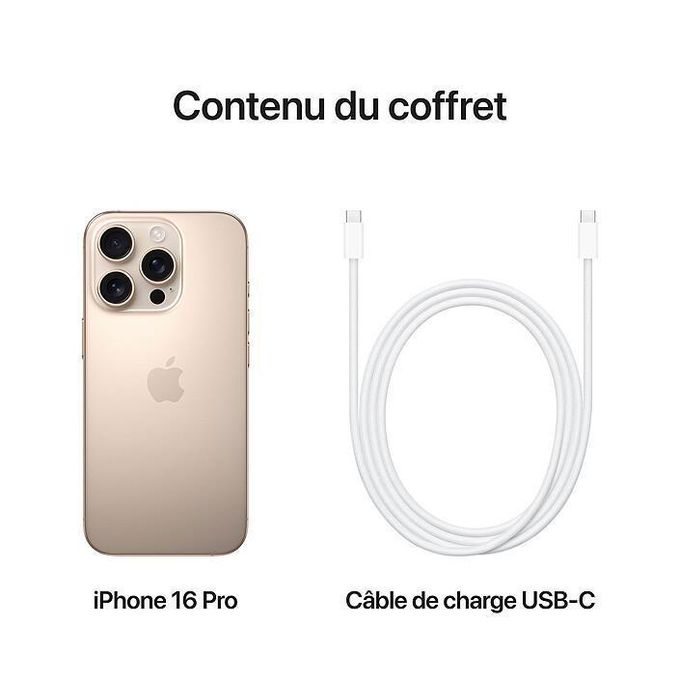 Apple iPhone 16 Pro - 6.3-inch - 128Go - Titanium Desert