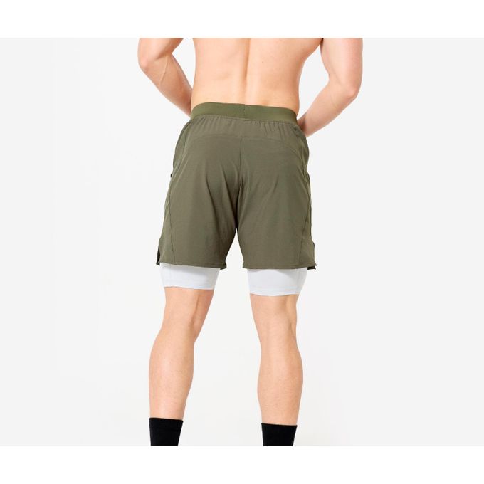 Generic Short de fitness 2 en 1 collection poche zippée