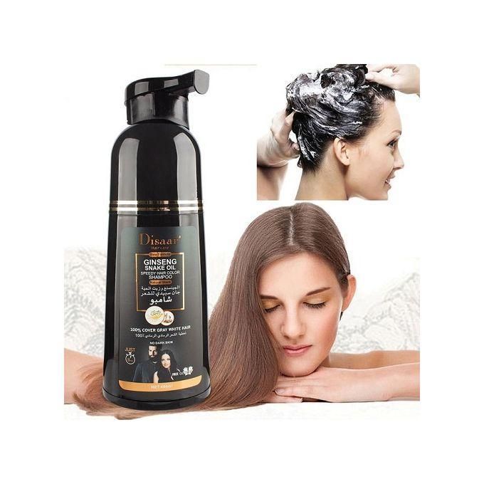 Disaar Shampoing Colorant Naturel pour Cheveux Blancs