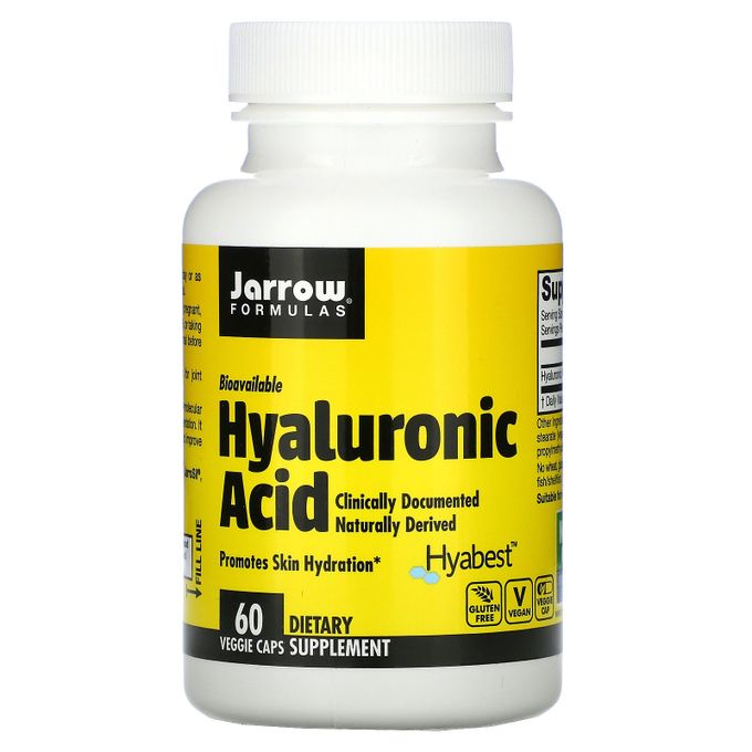 Jarrow Formulas Acide Hyaluronique 60 Gélules Végétales Restaure La