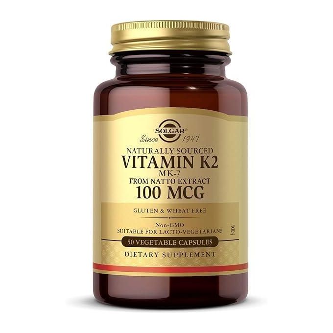 Solgar Solgar, Naturally Sourced Vitamin K2, 50 Vegetable Capsules à ...
