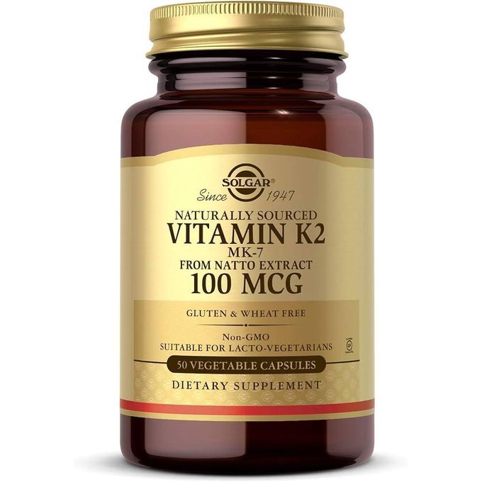 Solgar Solgar, Naturally Sourced Vitamin K2, 50 Vegetable Capsules à ...