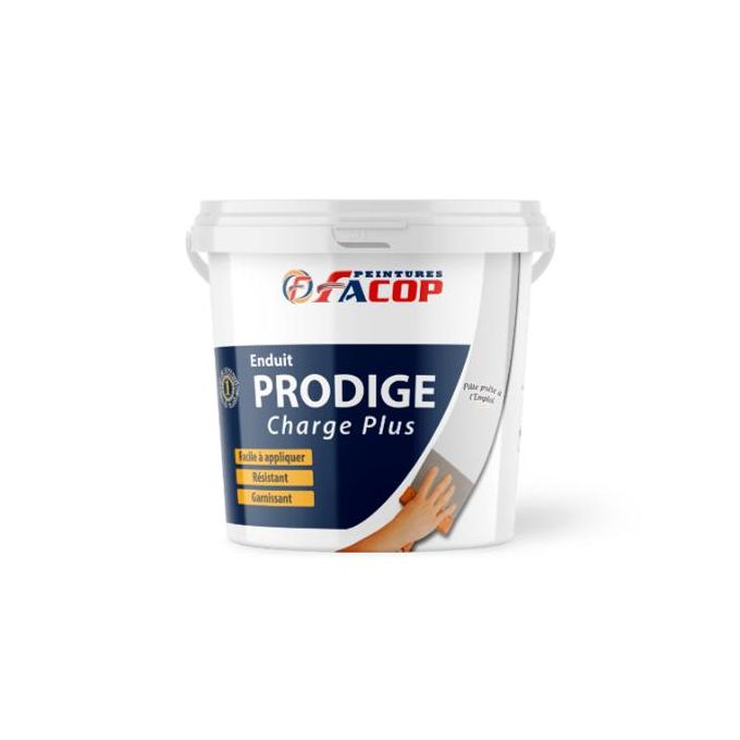FACOP Enduit de charge pâte prodige 1 kg Blanc Pâte Prête à l'emploi à ...