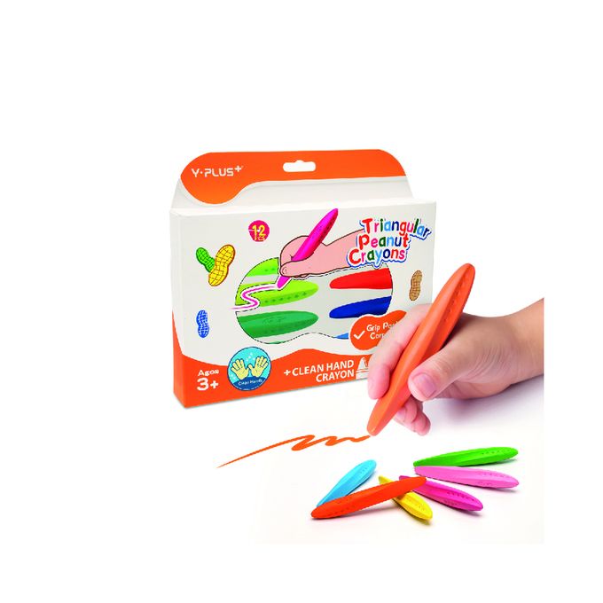 Y Plus Crayons de Couleurs en Cire Triangular Peanut à prix pas cher ...
