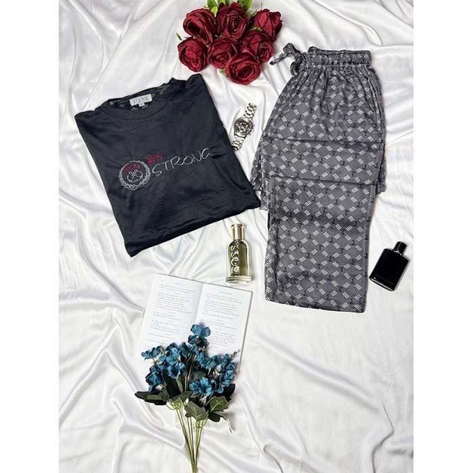 flora mode Pyjama homme en tissu velours couleur noir gris