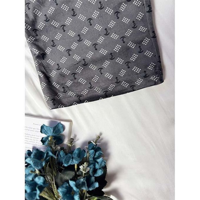 flora mode Pyjama homme en tissu velours couleur noir gris