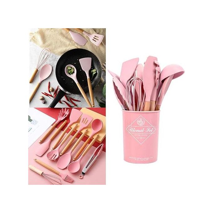 Generic Ensemble d'Ustensiles de Cuisine 12 Pièces avec Porte-Louche en ...