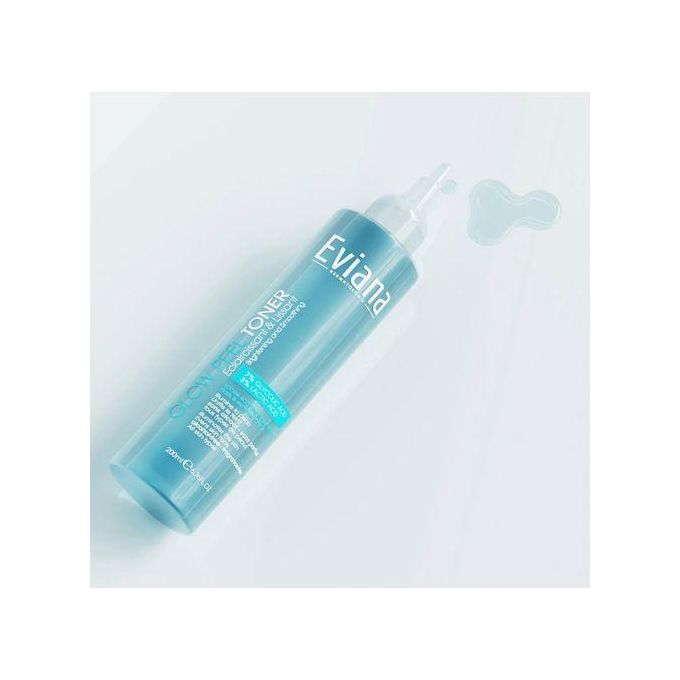 EVIANA Glow Peel Toner 7%, Acide Glycolique 3%, Acide Lactique 200ml à ...