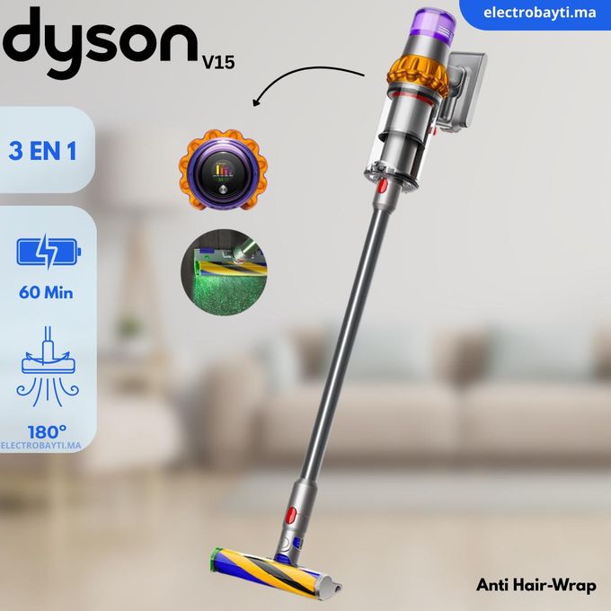 Dyson Aspirateur Balai - V15 DETECT - Laser Fluffy Optic - Sans Fil à ...