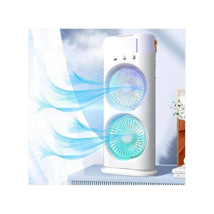 Generic Ventilateur Brumisateur Double Turbine Portable Pro