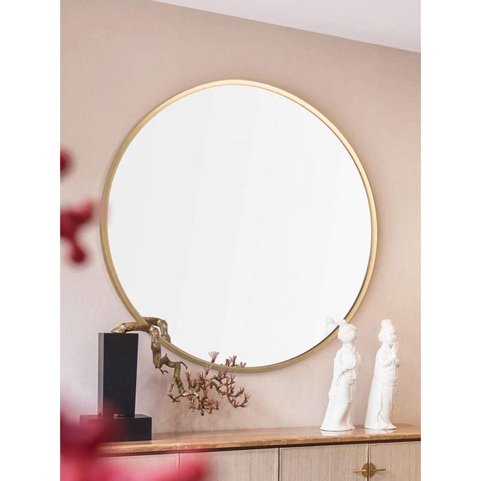 Generic Miroir déco Rond Cadre gold Diamétre 55CM à prix pas cher ...